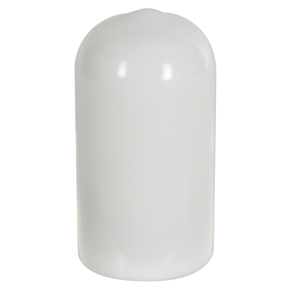 White Vinyl Cap - 1/2" Cap ID x 1" Inside Length | U.S. Plastic Corp.
