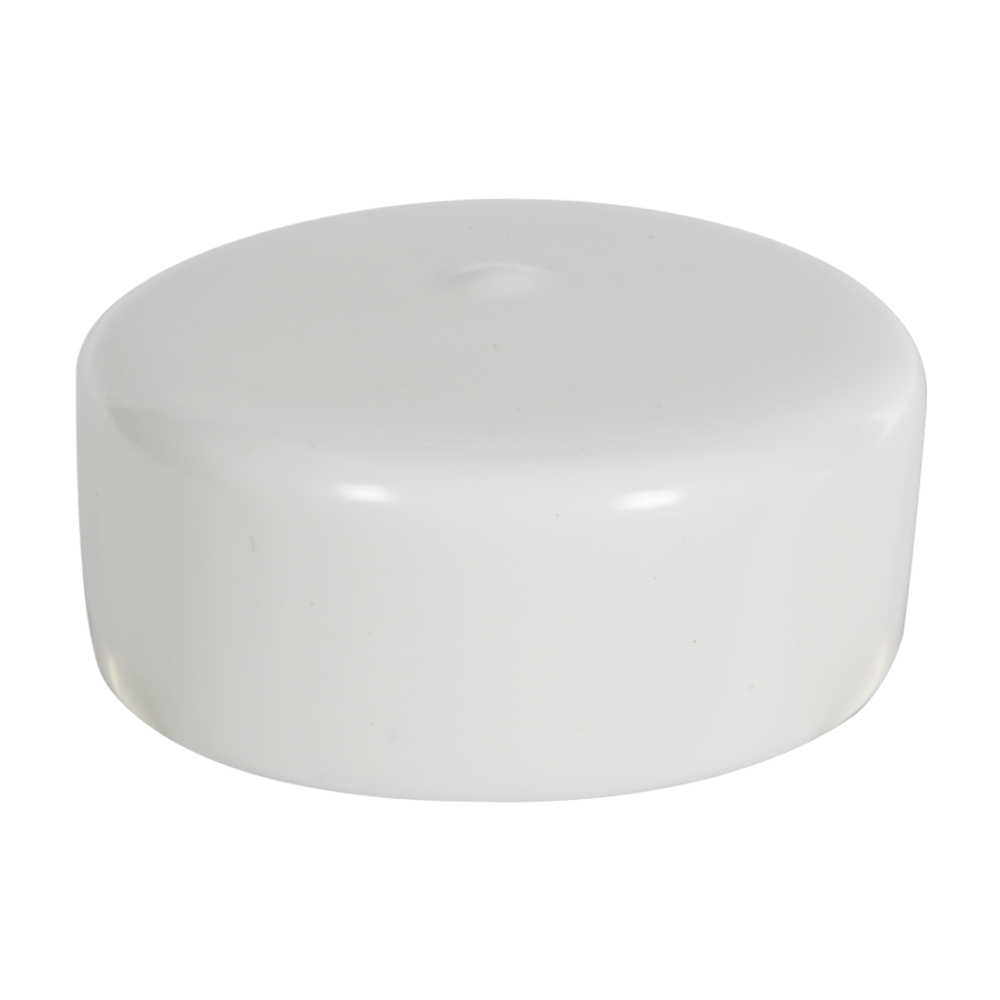 White Vinyl Cap - 2-1/2" Cap ID x 1" Inside Length | U.S. Plastic Corp.