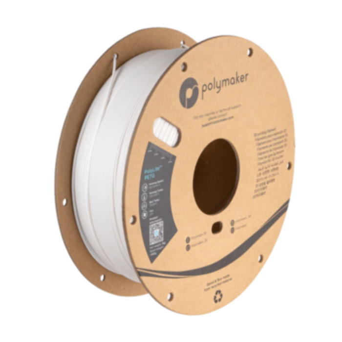 1.75mm Dia. White PolyLite™ PETG 3D Printing Filament | U.S. Plastic Corp.