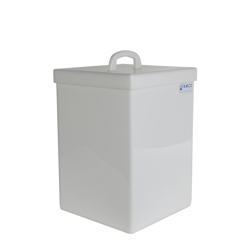 11 Gallon Rectangular HDPE Tamco® Tank with Cover - 12" L x 12" W x 18 ...