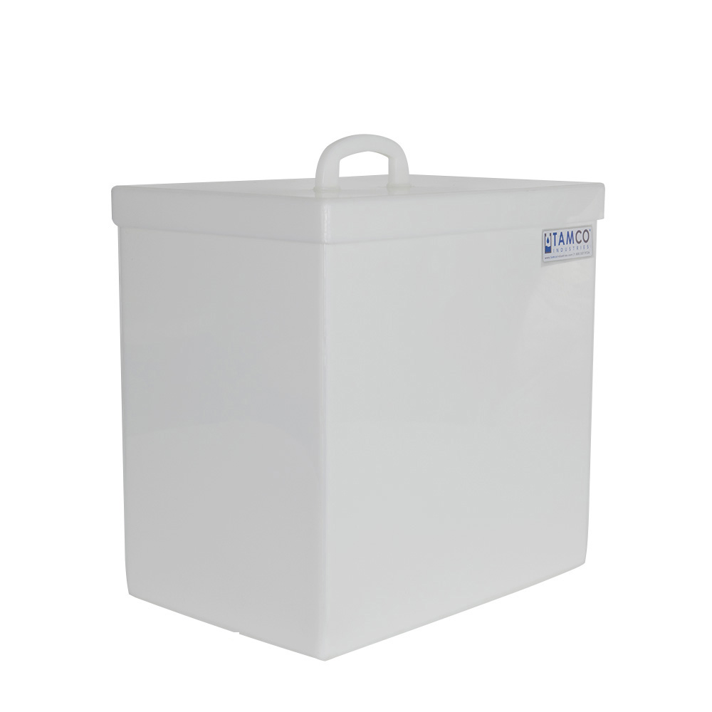 16 Gallon Rectangular HDPE Tamco® Tank with Cover - 18" L x 12" W x 18 ...