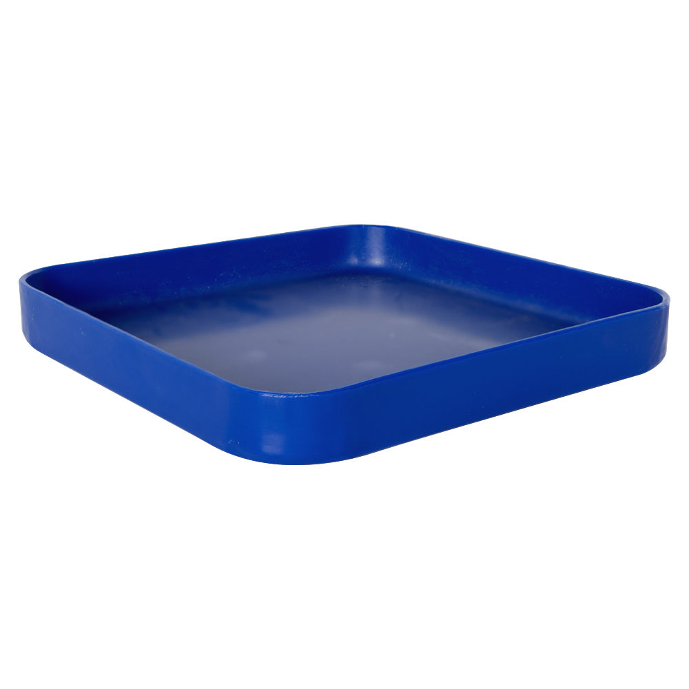 11-1/2" L x 11-1/2" W x 1-1/4" Hgt. Blue Tamco® Curved Corner Tray | U ...