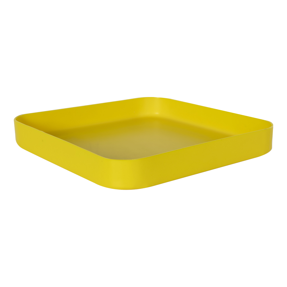 11-1/2" L x 11-1/2" W x 1-1/4" Hgt. Yellow Tamco® Curved Corner Tray ...