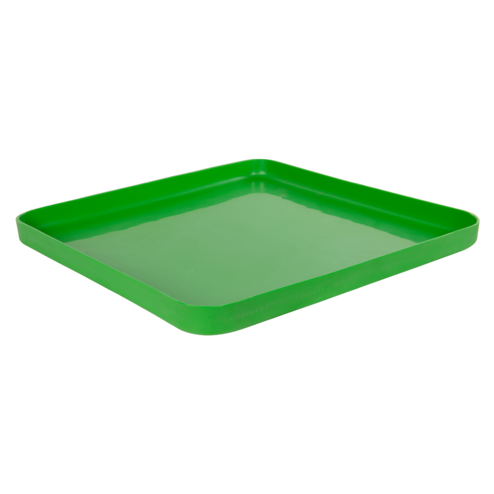 18-1/2" L x 18-1/2" W x 1-1/2" Hgt. Green Tamco® Curved Corner Tray | U ...