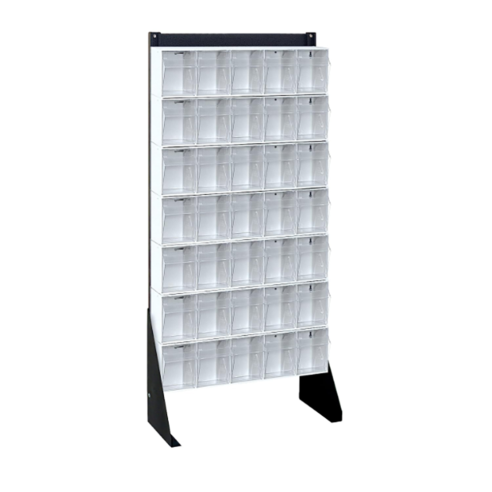 Single Sided White Tip Out Unit with 35 Bins 3-3/4"L x 4-1/4"W x 5-3/4 ...