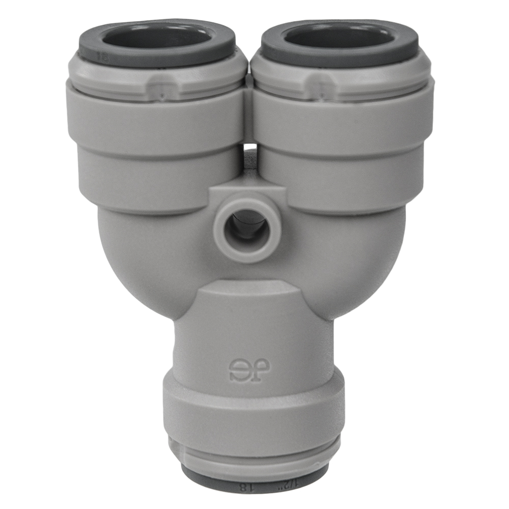 1/4" Tube OD x 1/4" Tube OD Super Speedfit® Gray Acetal 2-Way Divider ...