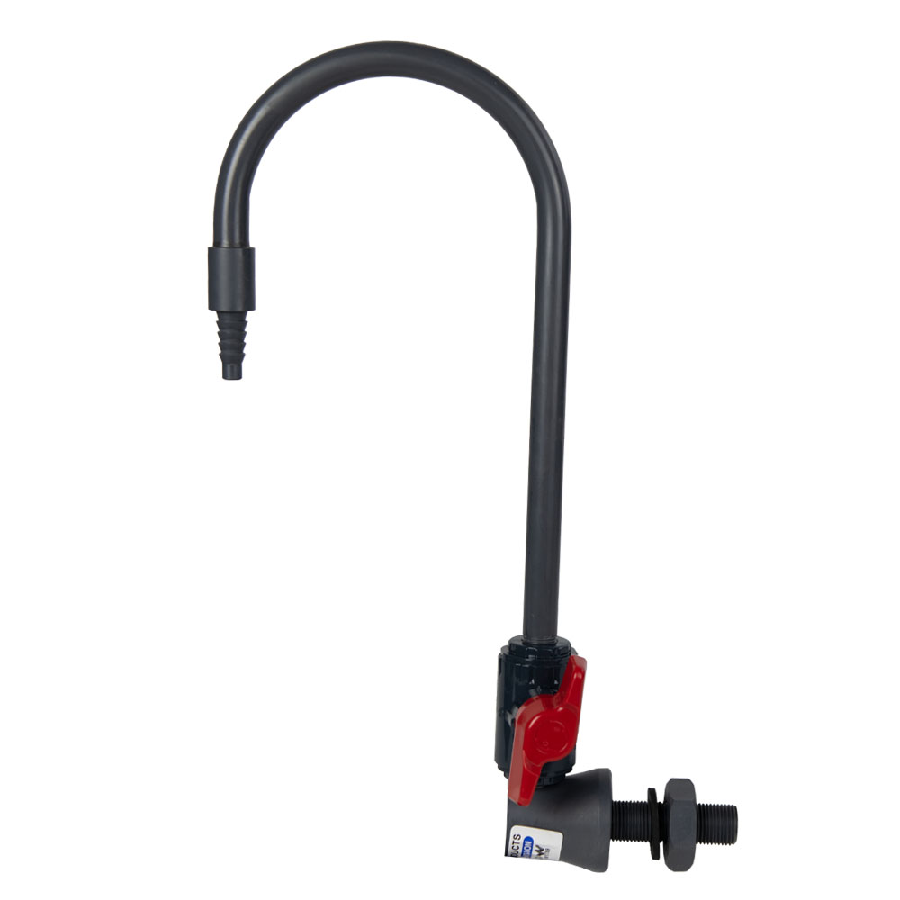 1/2" Wall Mount Gray PVC Gooseneck Faucet with Ball Valve | U.S ...