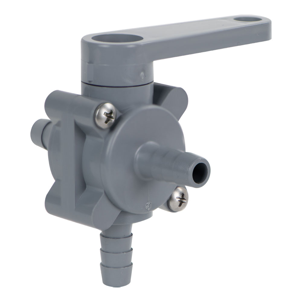 3/8" Hose Barb Series 350 3-Way PVC Ball Valve with Buna-N Seals | U.S ...