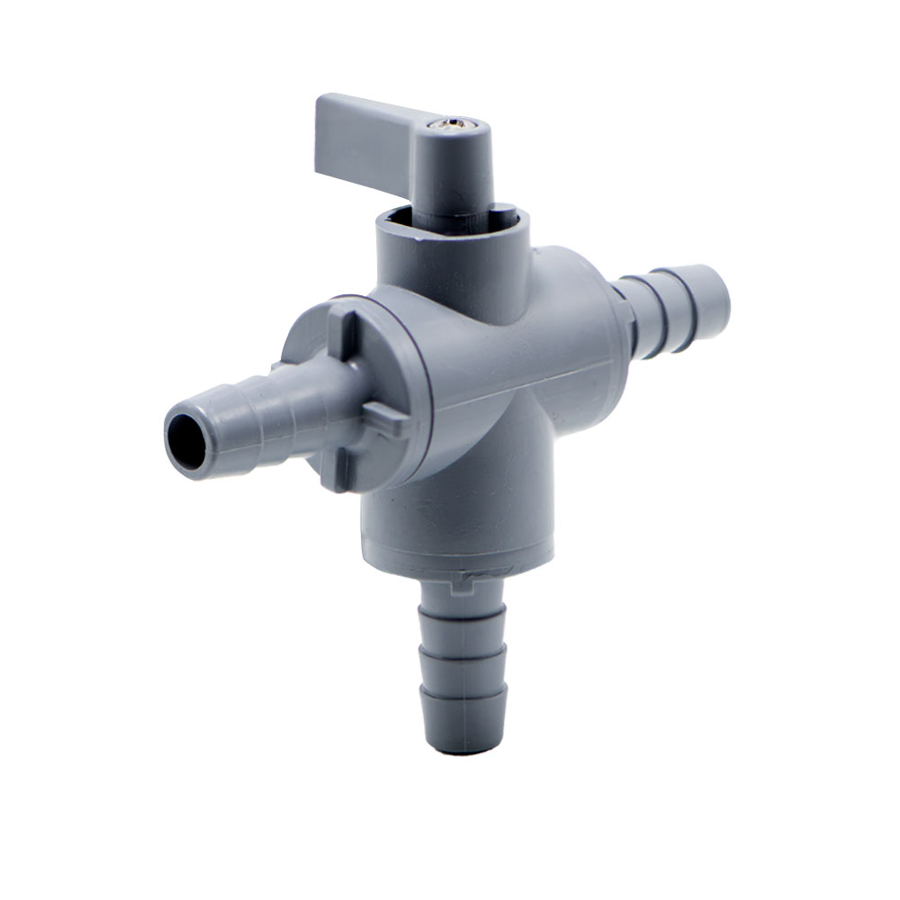 3/8" Hose Barb Series 326 3-Way PVC Ball Valve with Buna-N Seals | U.S ...