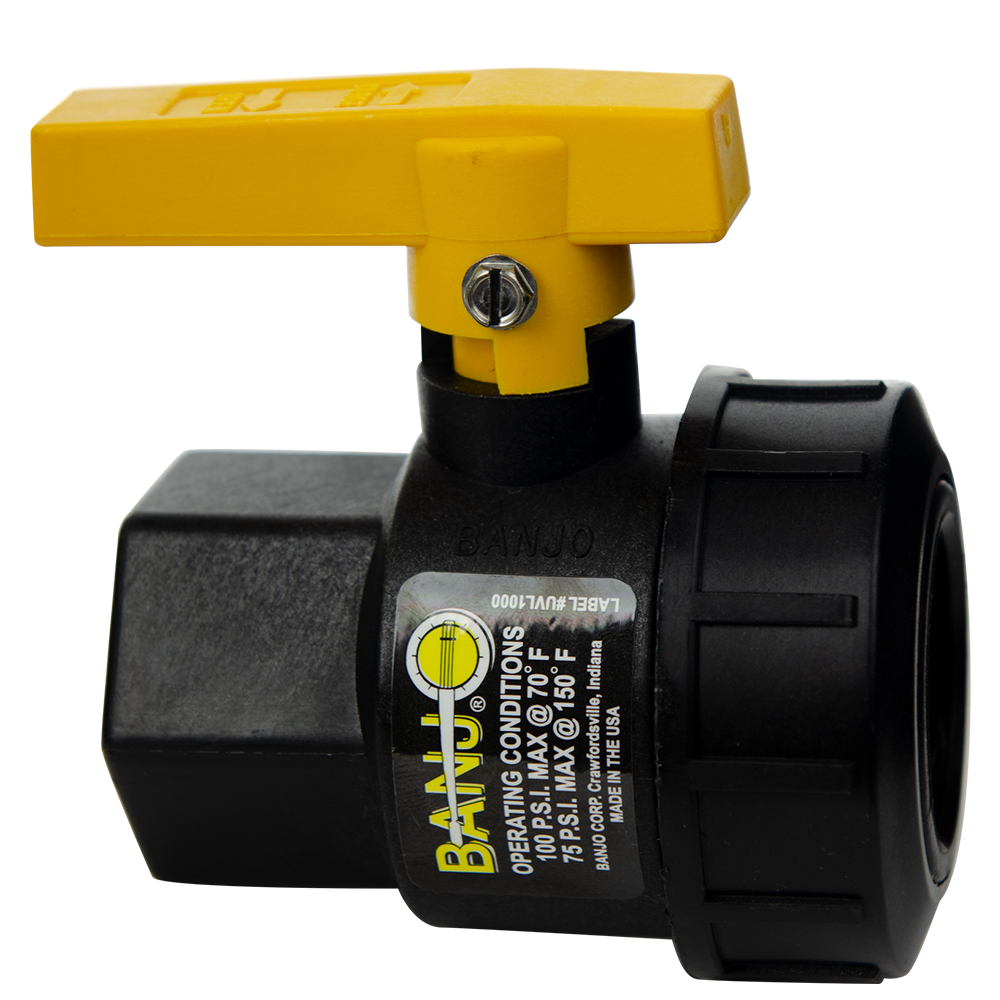 1" Full Port Single Union Valve with 1" Flow Size | U.S. Plastic Corp.