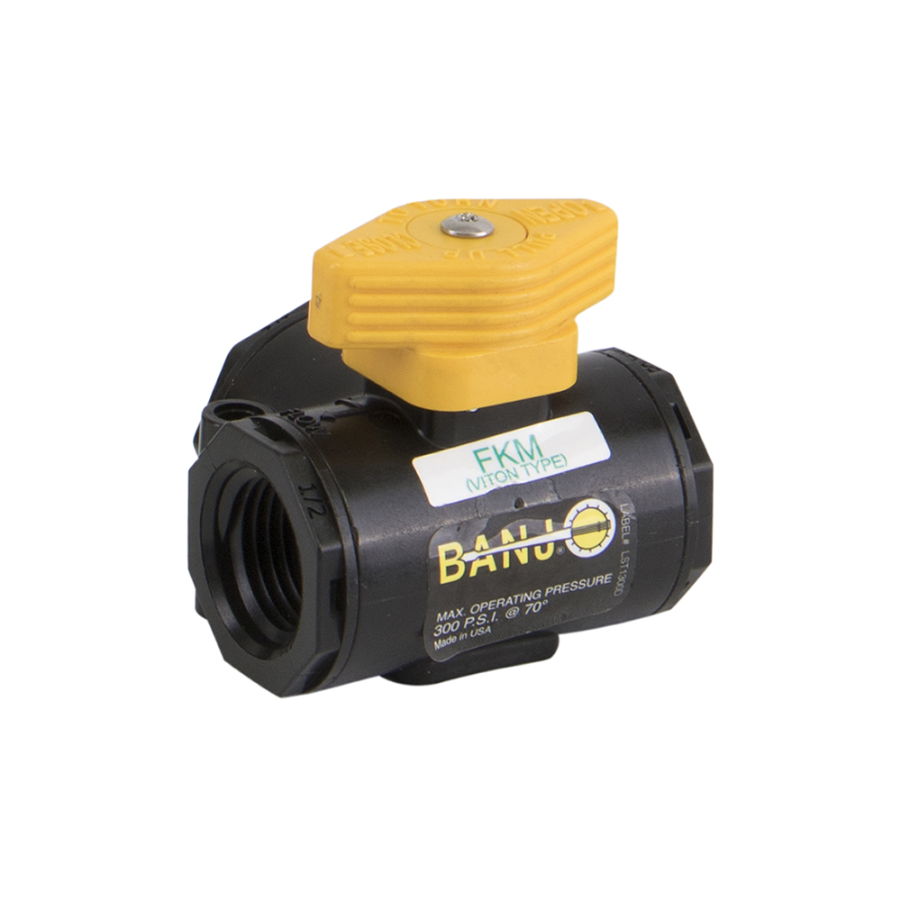 1/2" FNPT Side Load Micro Valve with Locking Handle | U.S. Plastic Corp.