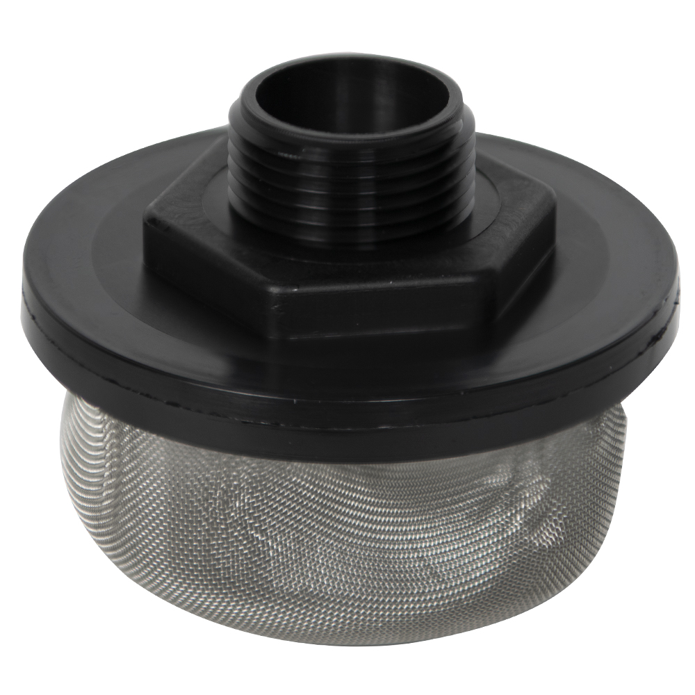 1" MNPT x 40 Mesh x 3.5" Dia. Nylon/Stainless Steel Suction Strainer ...