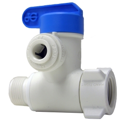 3/8" Male NPS x 3/8" Female NPS x 1/4" Tube OD Polypropylene Angle Stop ...
